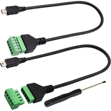 zdyCGTime Mini USB Screw Terminal Connector Cable Mini USB 2.0 Male ...