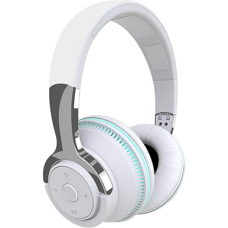 Bluetooth Headphones, LED Light Up Wireless Headphones Over Ear Hi-Fi ...