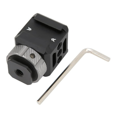 Three Heads Cold Shoe Mount Adapter 1/4in Hole Expansion Bracket Slr ...