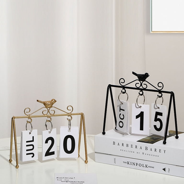 Perpetual Flip Desk Calendar Metal Desk Flip Calendar - Perpetual ...