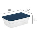 Sterilite Stackable 6 Quart Storage Box Container, Clear (30 Pack ...