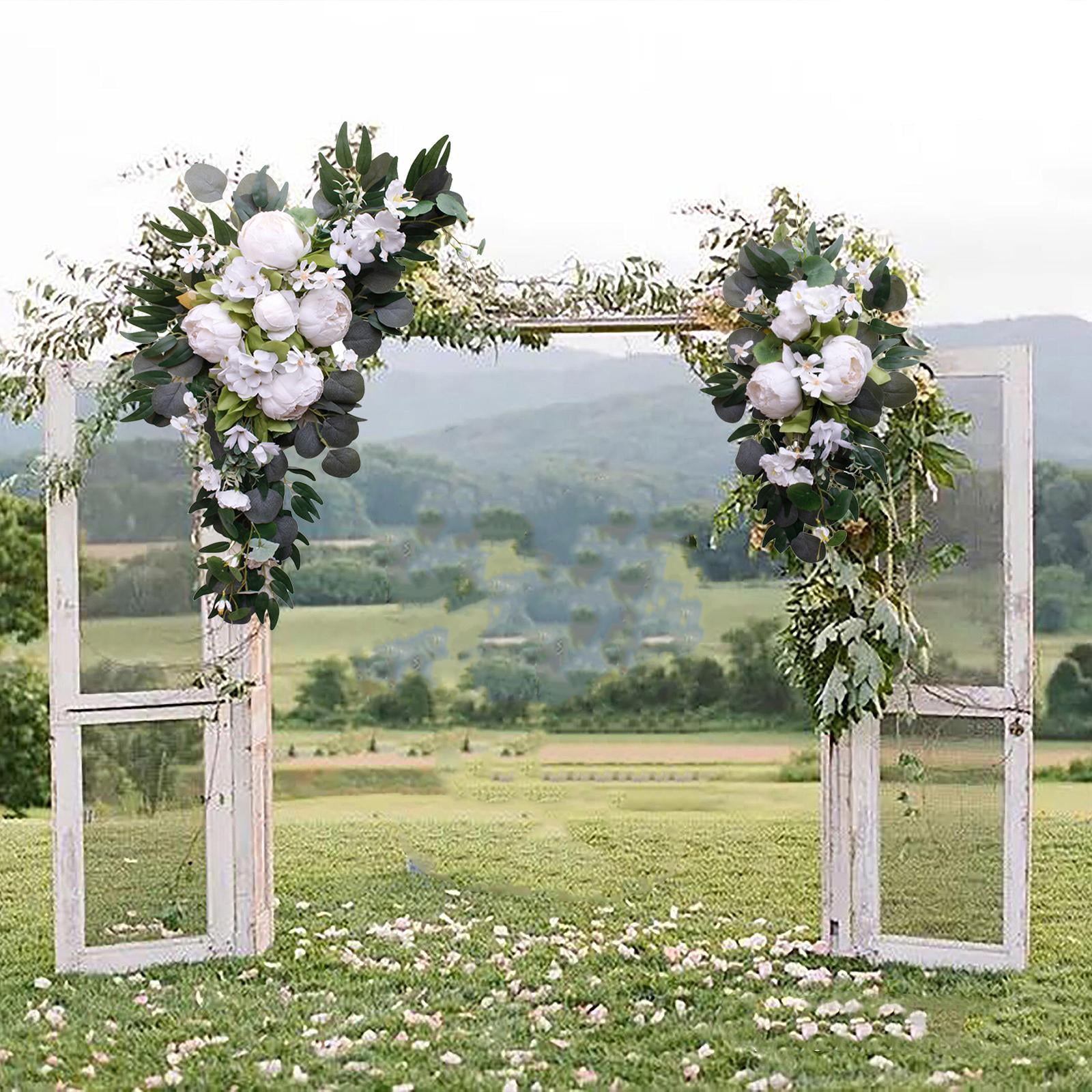 Artificial Wedding Arch Flowers Set Floral Wreath Silk Peony Flower ...
