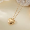 Adjustable Chain Heart Photo Locket Necklace with Detailed Florals ...