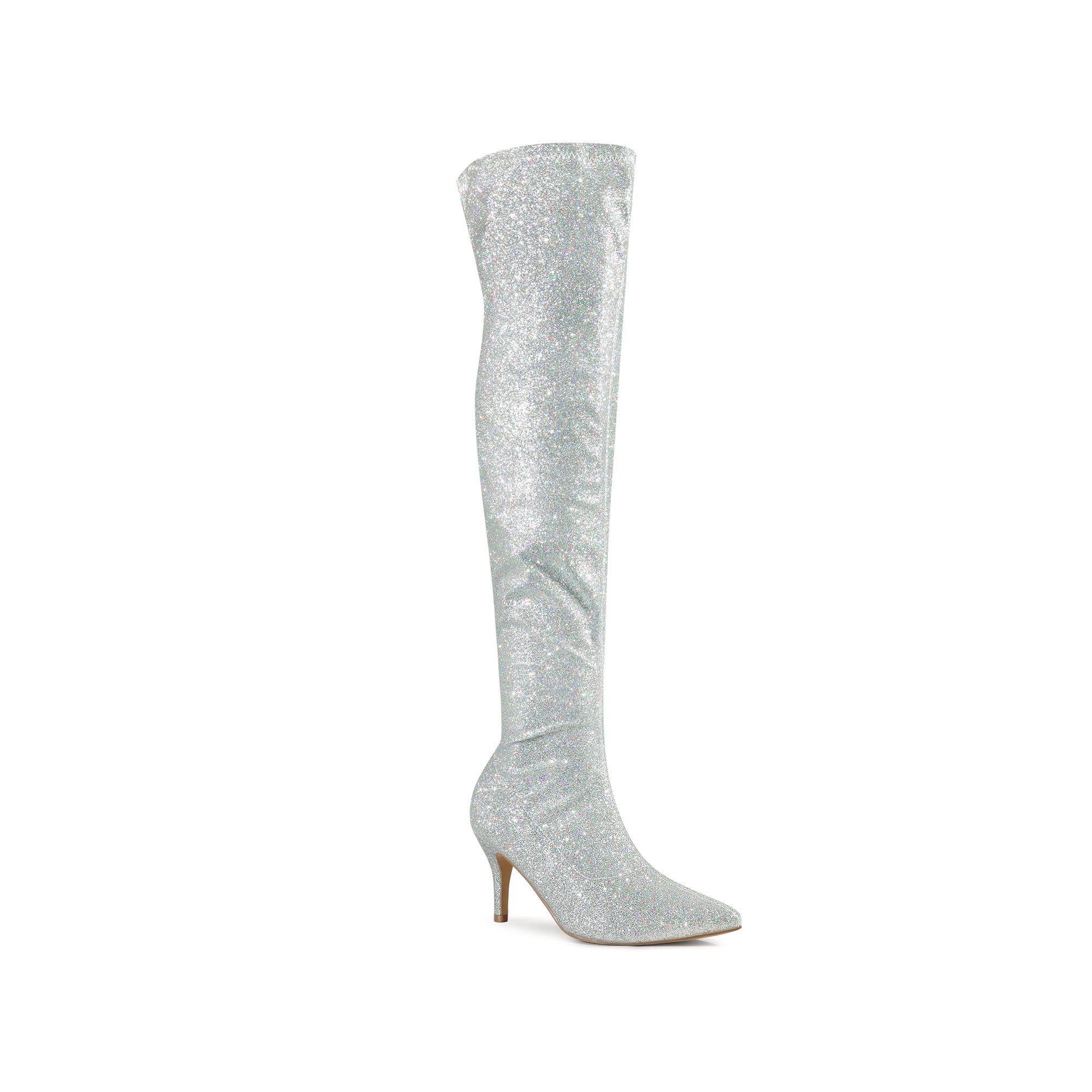 Click here for Blissful Step Womens Boots Glitter Over The Knee S... prices