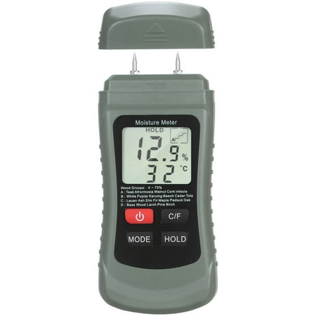 Wood Moisture Meter LCD Digital Moisture Tester Pin Type Water Leak and ...