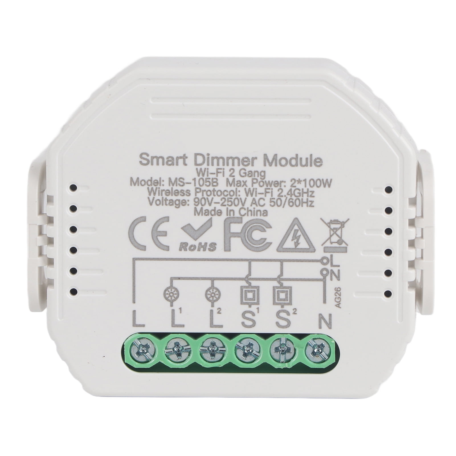 Smart Dimmer Switch Module 2 Way Dimming APP Control Switch Concealed ...