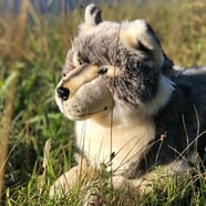 Hansa Seated Wolf Cub Plush Toy - Walmart.com