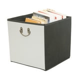 Faux Leather Storage Cube W/ Metal Handle 13X13X13 - Walmart.com