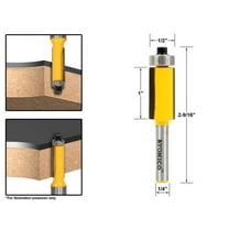 Yonico 2" Height X 1/2" Diameter Flush Trim Router Bit - 1/2" Shank ...
