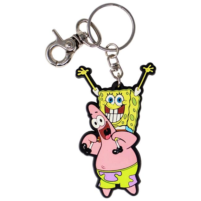 Nickelodeon Squarepants & Patrick Rubber Keychain - Walmart.com