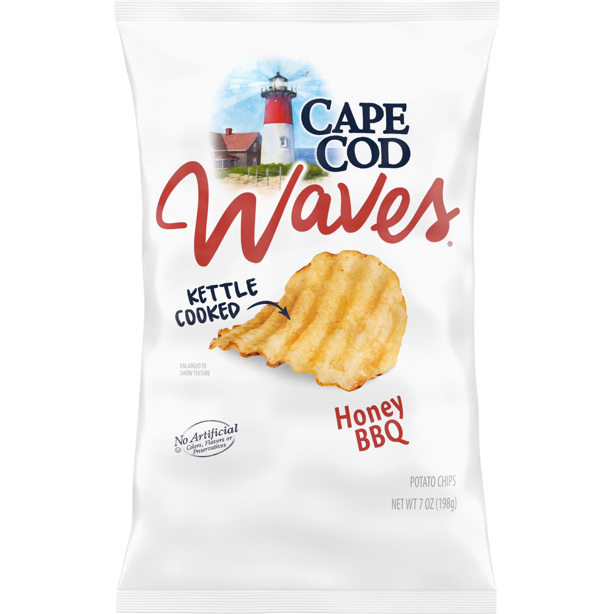 Cape Cod Potato Chips, Wavy Cut Honey BBQ, 7 Oz - Walmart.com