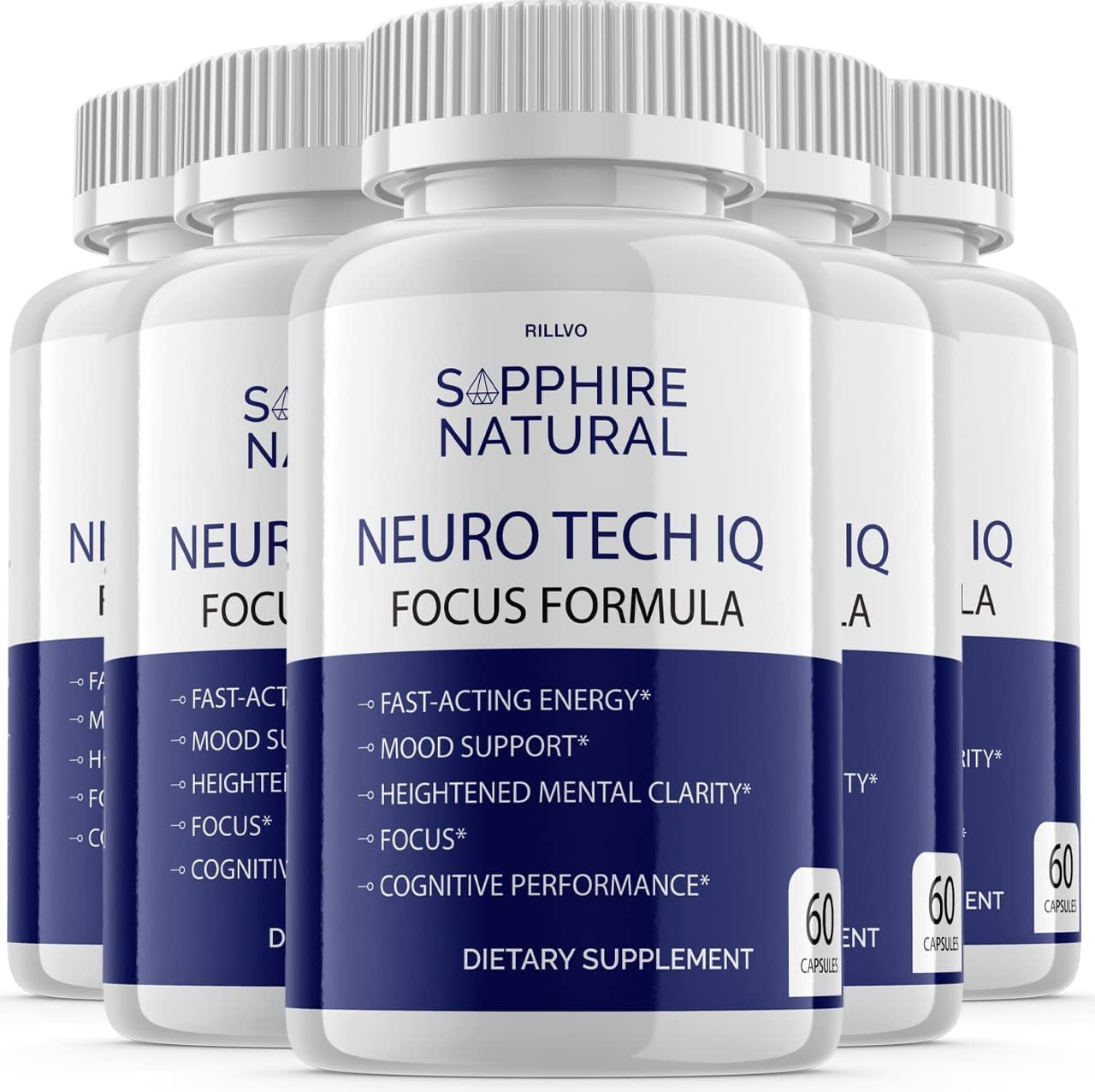 5 Pack Neuro Tech IQ NeuroTech IQ Pills Brain Supplement 300 Capsules ...