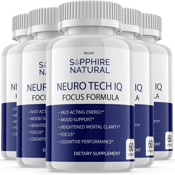 5 Pack Neuro Tech IQ NeuroTech IQ Pills Brain Supplement 300 Capsules ...