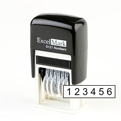 Number Stamp, Self Inking, Black Numbering Stamp, 6 Digit - Walmart.com ...