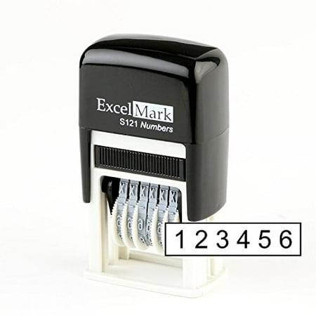 Number Stamp, Self Inking, Black Numbering Stamp, 6 Digit - Walmart.com