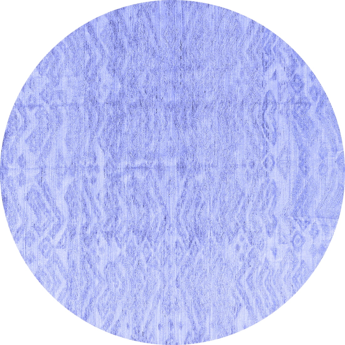 Ahgly Company Indoor Round Solid Blue Modern Area Rugs, 6' Round ...