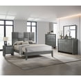 HMYG 1pc Full Size Bed Contemporary Design Textured Front Panels ...