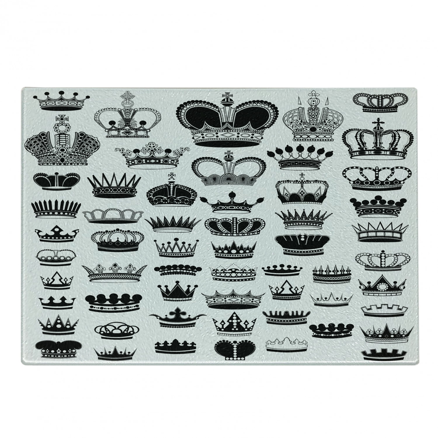 Queen Cutting Board, Big Silhouette Crown Set Monarchy Imperial Ruler ...
