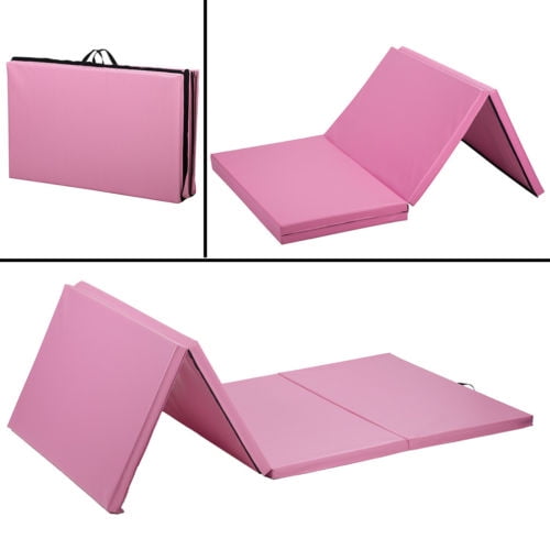 4'x10'x2" Thick Folding Panel Gymnastics Mat Gym Fitness Yoga Exercise ...