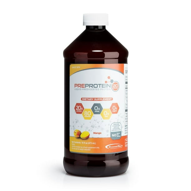 Pre-Protein® 20 Liquid Predigested Protein 16oz Bottle - Mango ...