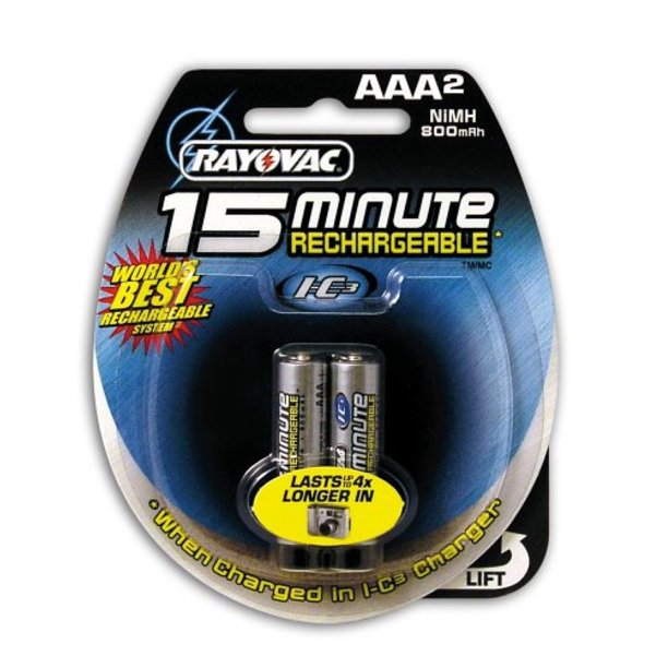 Rayovac I-C3 15 Minute NiMH AAA Size Carded 2 Pack - Walmart.ca