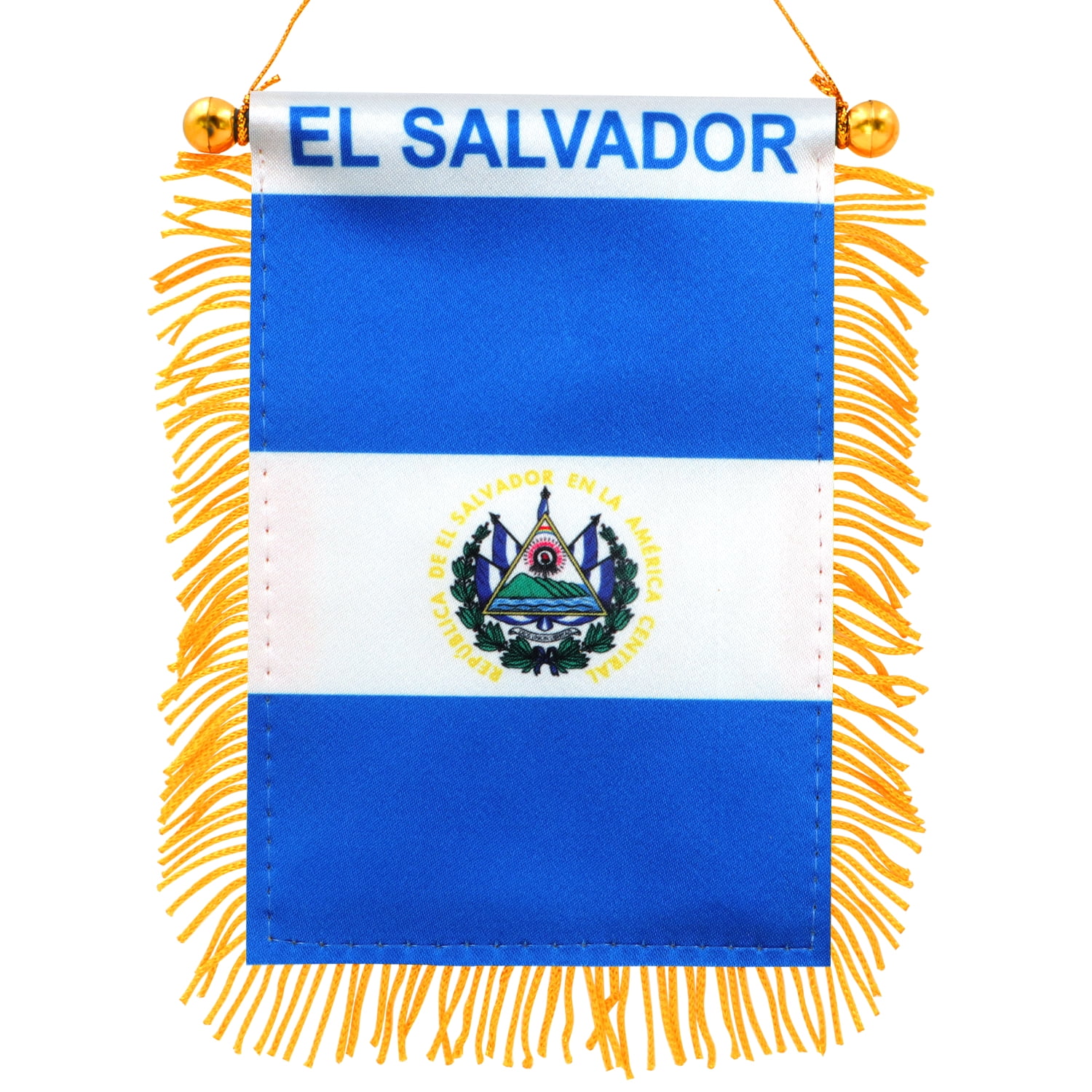 Anley 4 x 6 Inch El Salvador Fringy Window Hanging Flag - Salvadoran ...