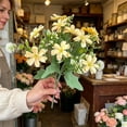 Artificial Daisies Bouquet 5 10 Heads Faux Flowers Vase Arrangement for ...
