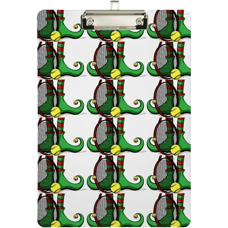 XDDJA Christmas Christmas Elf Feet Tennis Ball Racket Clipboard ...