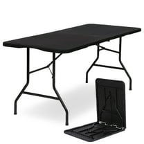 MoNiBloom Collapsible 5 Pack 4Ft Card Table, Portable w/ Handle, Indoor ...
