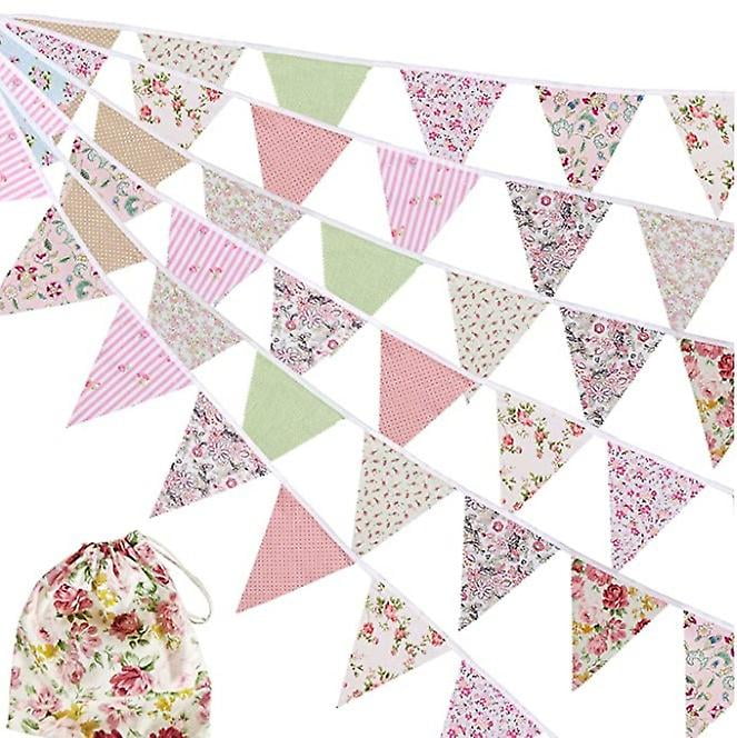 Banderines de tela de 39,3 pies, banderines para exteriores, banderines ...