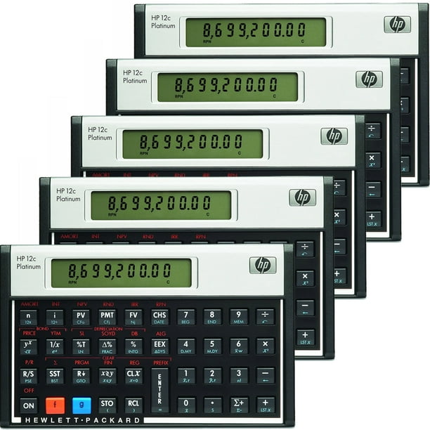 HP 12C Platinum Financial Calculator HEWF2231AA - 5 Count - Walmart.com