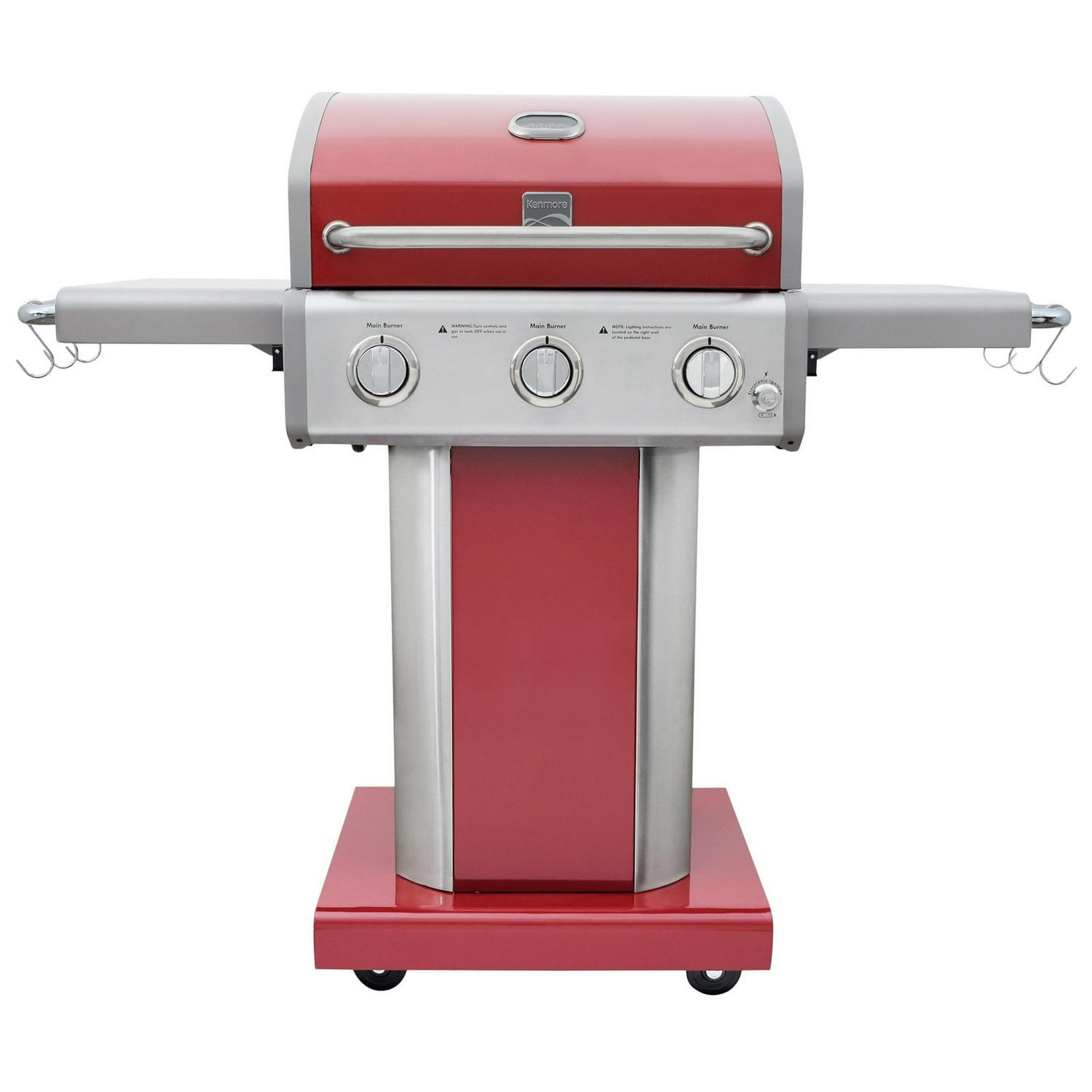 Click here for Kenmore - 3 Burner Pedestal Gas Grill - Red prices