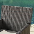 Clarance Outdoor 5 Piece Wicker Square Dining Set with Cushions ...
