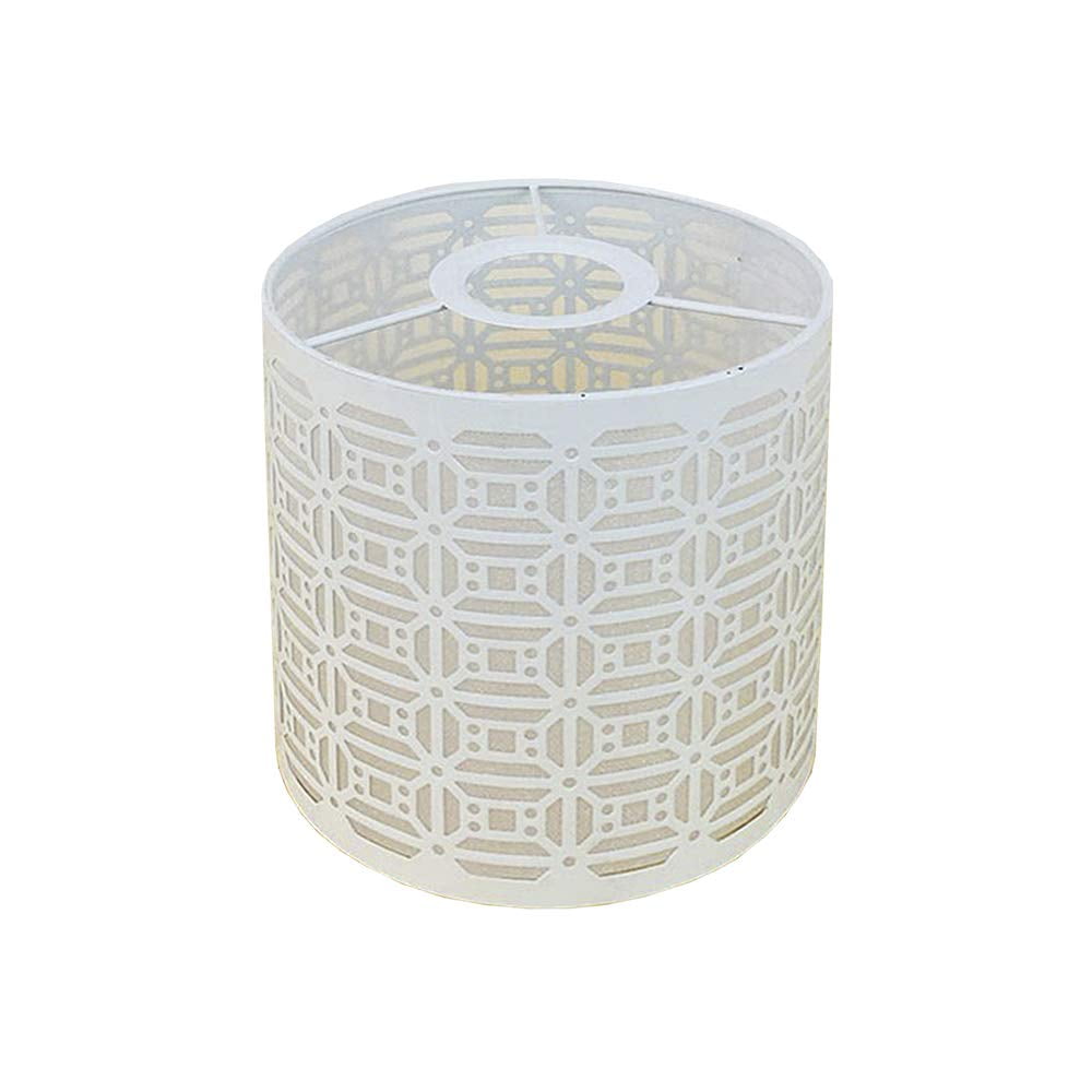 FSLiving White Iron/PVC Art Hollow Shade Fixture Replacement Light ...