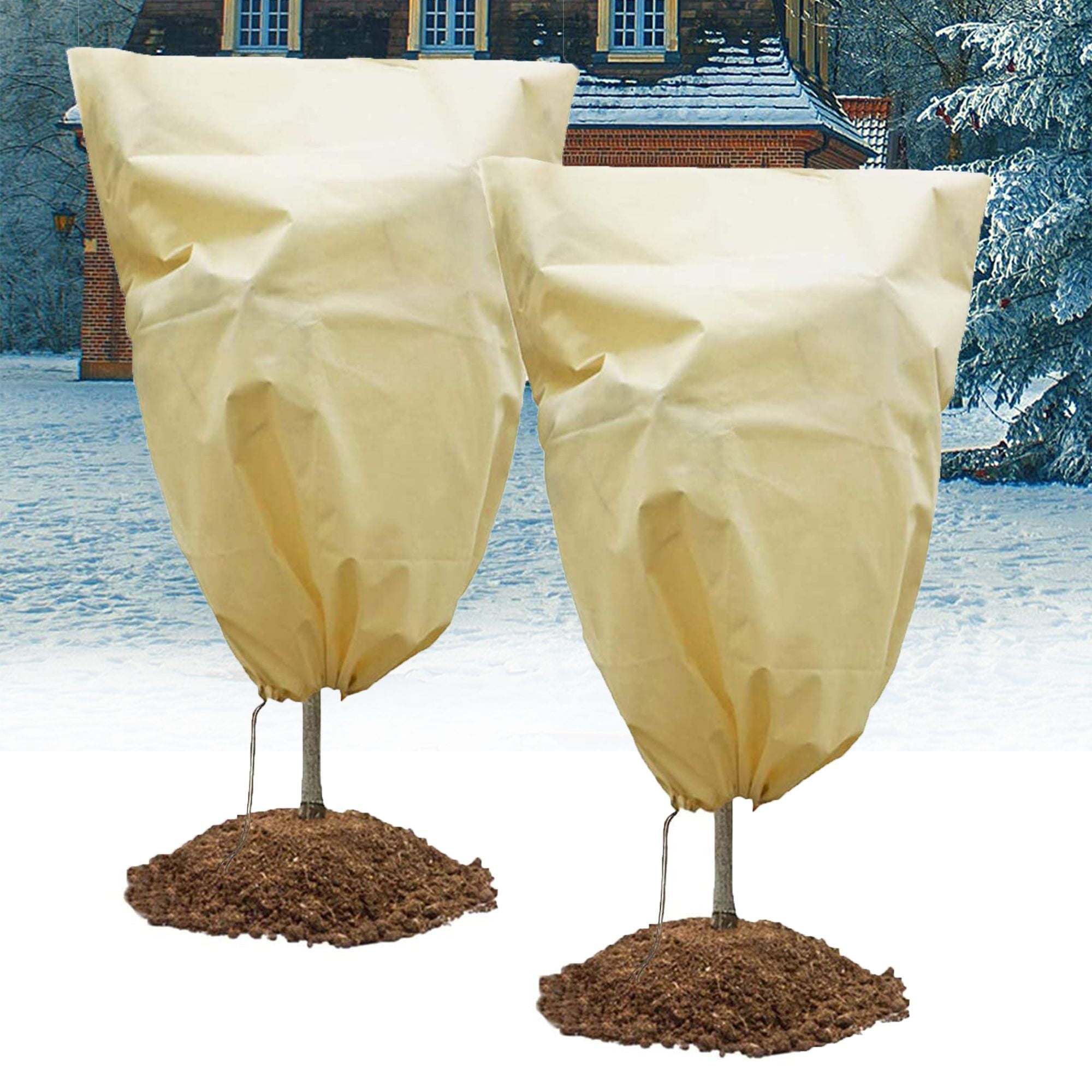 Gustave 2 Packs Plant Covers Freeze Protection Reusable Winter Frost ...