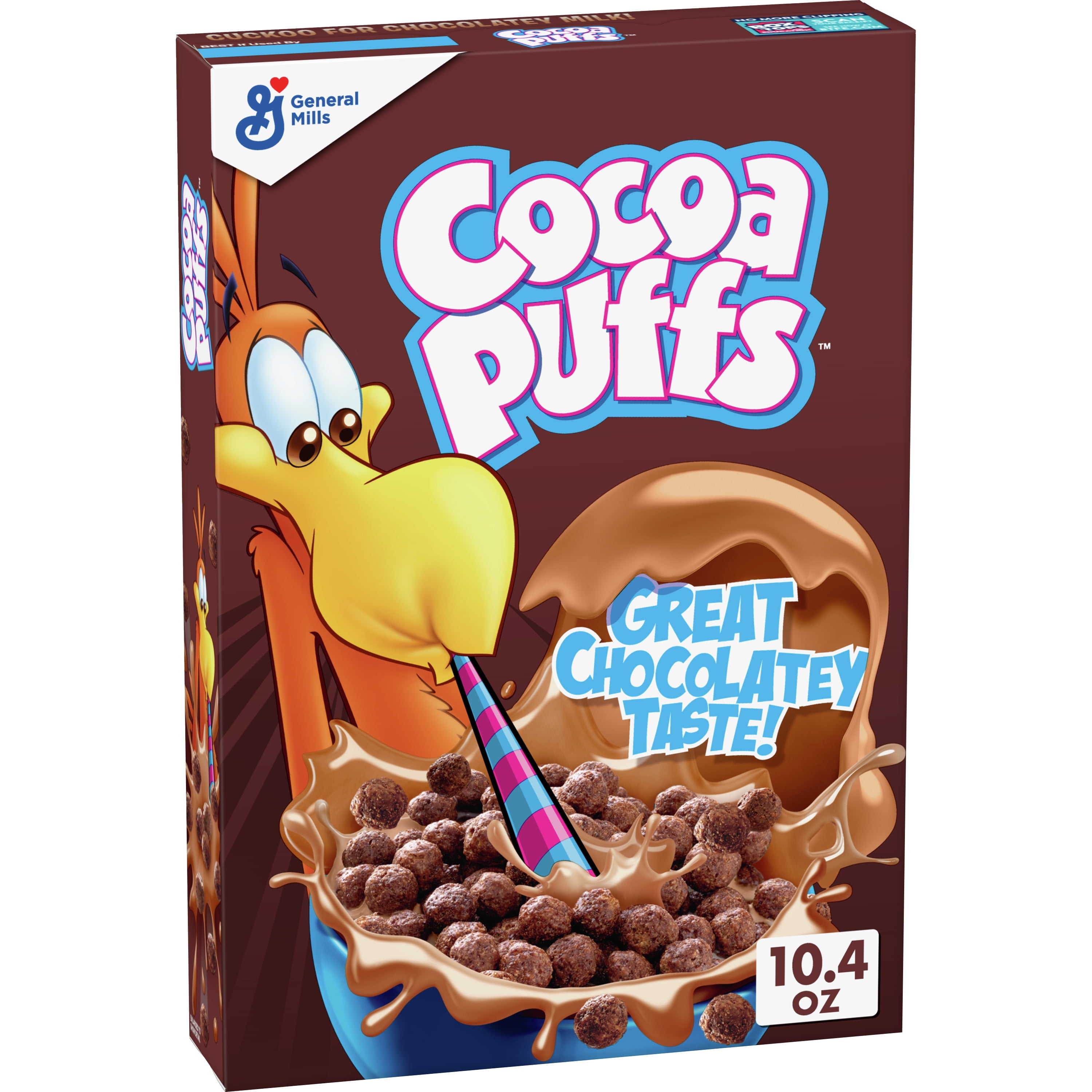 Cocoa Puffs, Chocolate Breakfast Cereal, Whole Grains, 10.4 oz ...