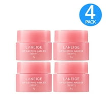 Laneige Lip Sleeping Mask EX Berry 3g, 4-Pack Mini Size, Hydrating ...