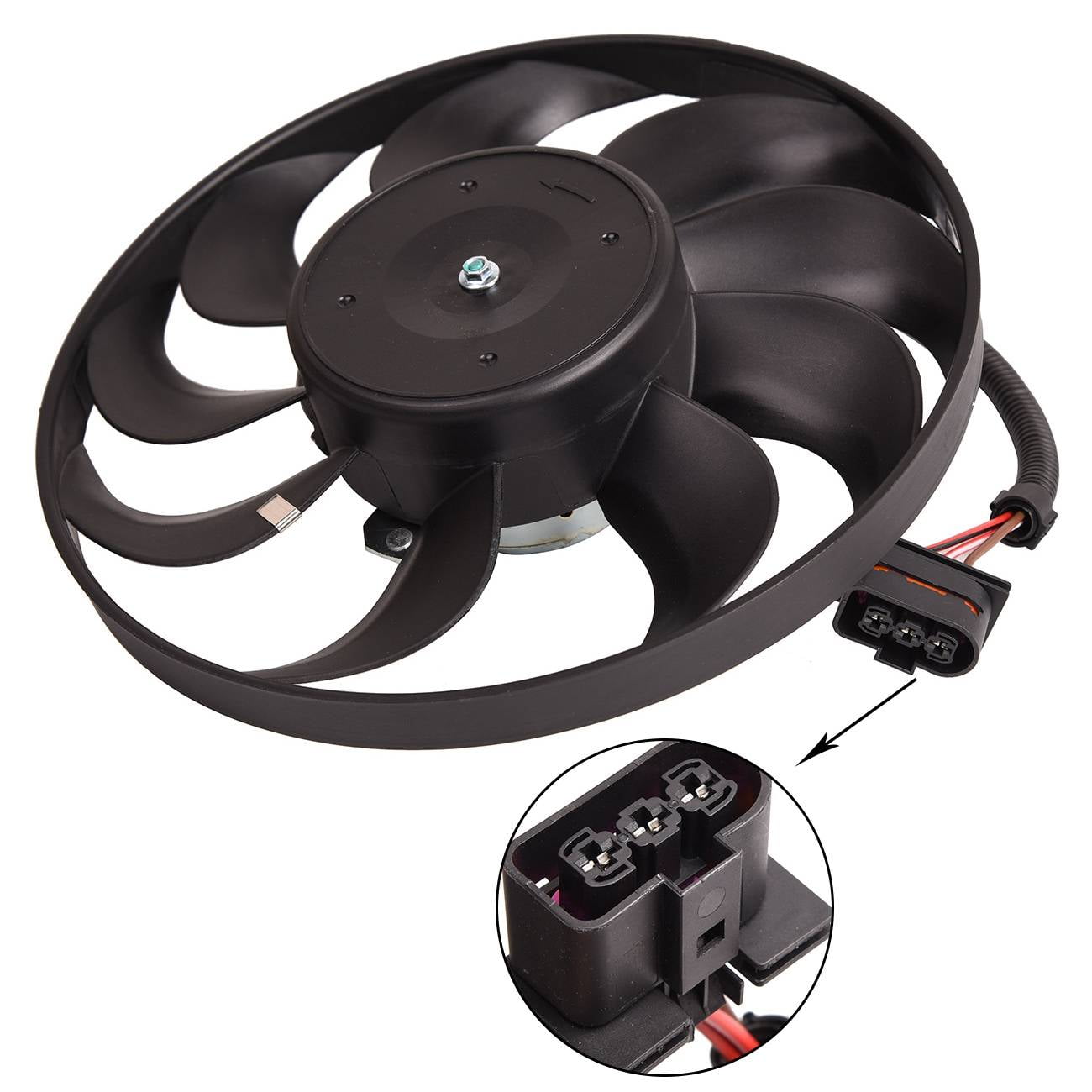 Bapmic 1C0959455C Right Electric Cooling Fan for Volkswagen Golf Jetta ...