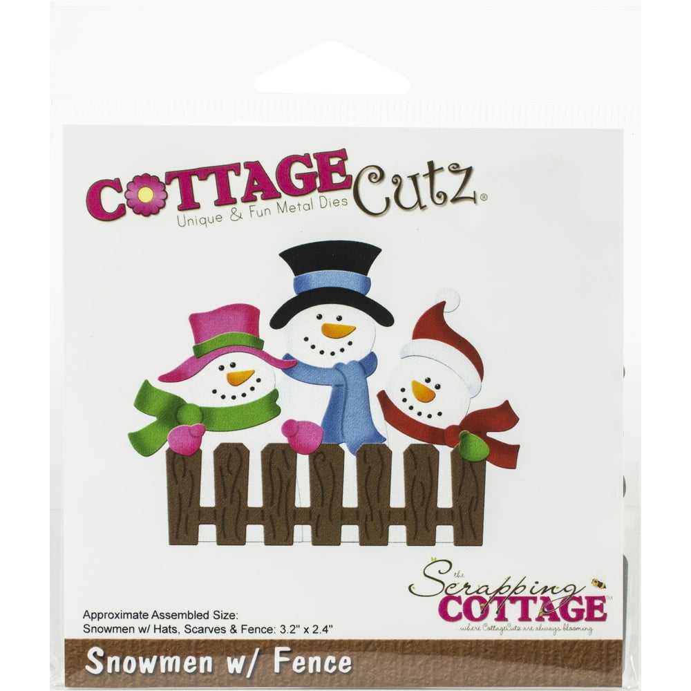 CottageCutz Dies-Snowmen W/Fence, 3.2" To 2.4" - Walmart.com - Walmart.com