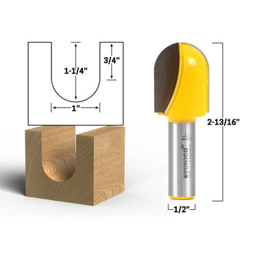 Yonico Flute & Bead Moulding Router Bit - 3/16" Radius - 1/2" Shank ...