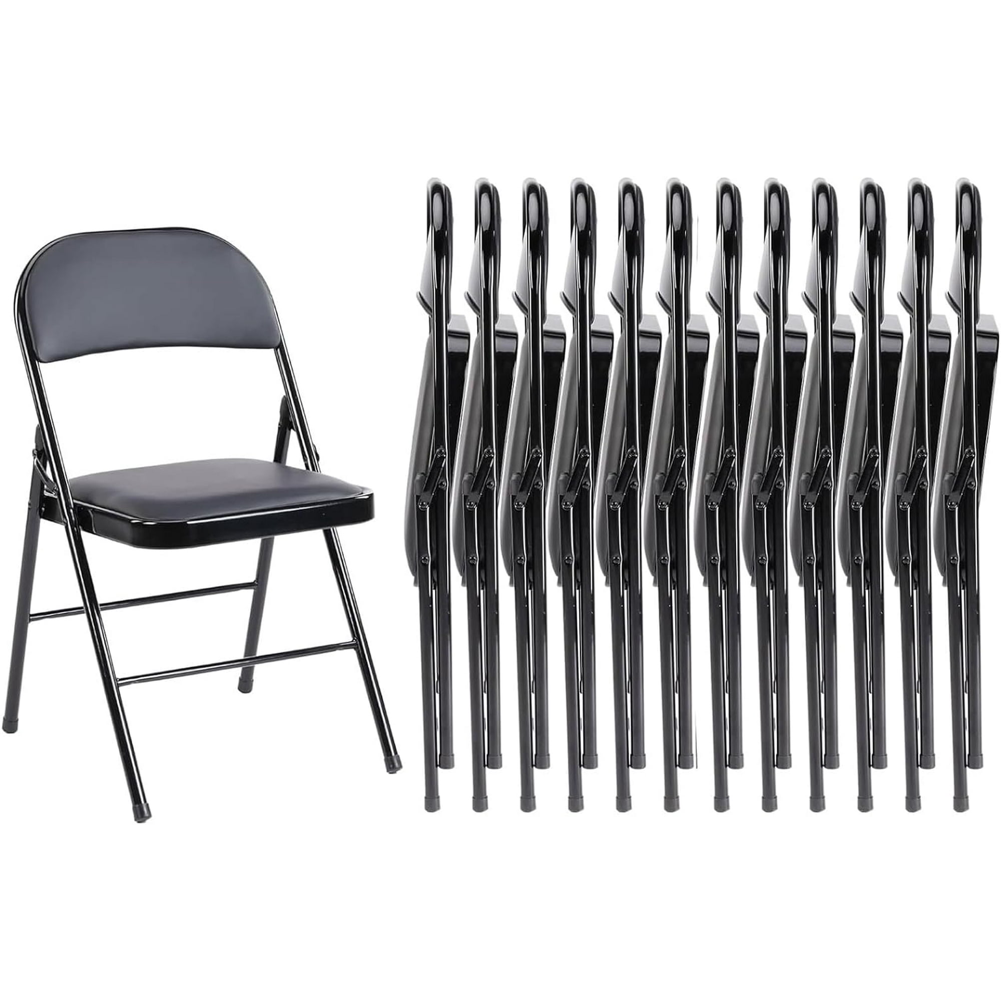 Click here for Sweetcrispy Folding Chair 12 Pack  Leather Padded... prices
