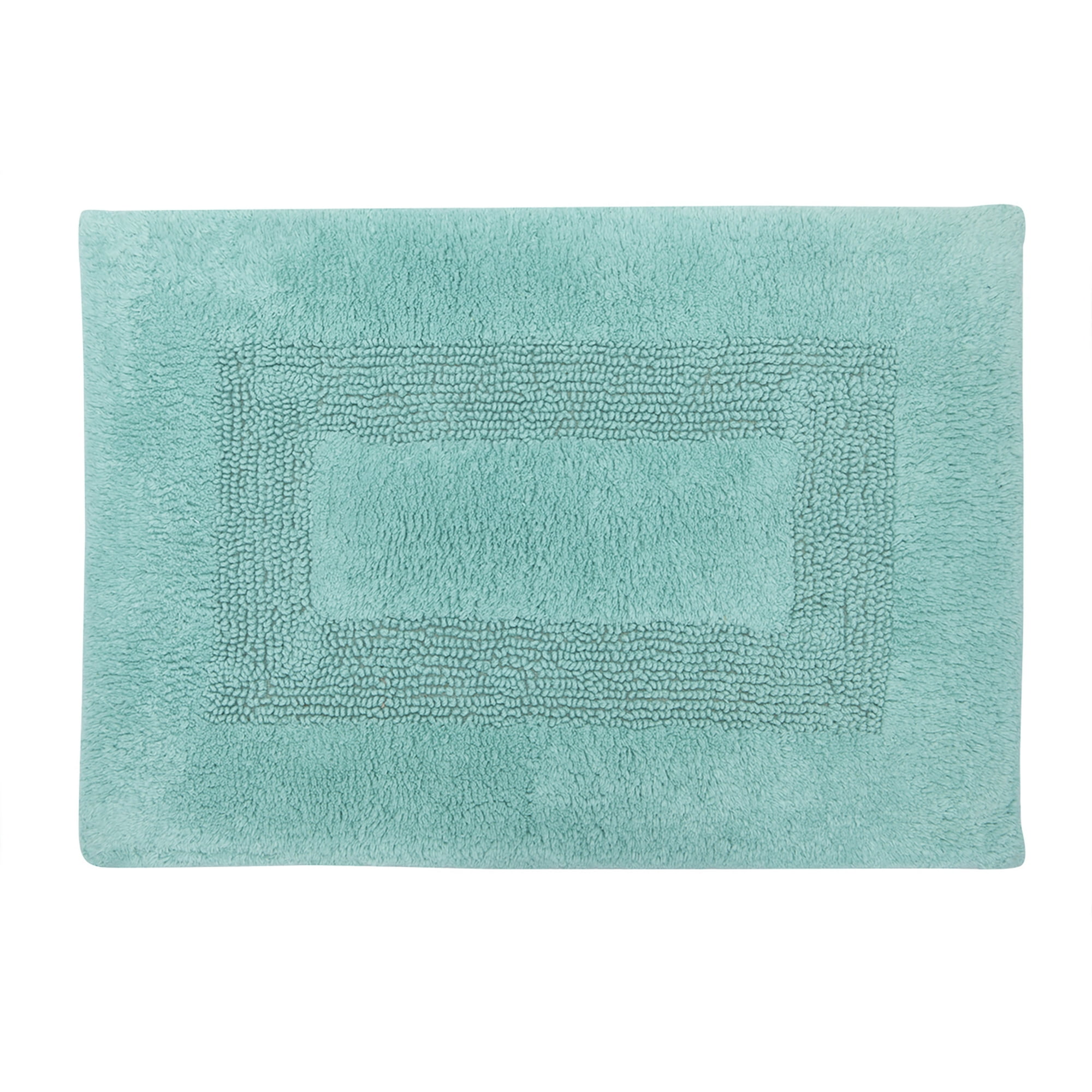 Click here for Mainstays Racetrack 100 Cotton Teal Bath Rug  17 X... prices
