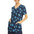 Scrubstar Women's "Ombre Snowflakes" V-Neck Print Scrub Top - Walmart.com