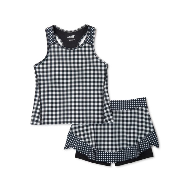 Avia Girls Active Racerback Tank Top and Skort, 2-Piece Set, Sizes 4-18 ...