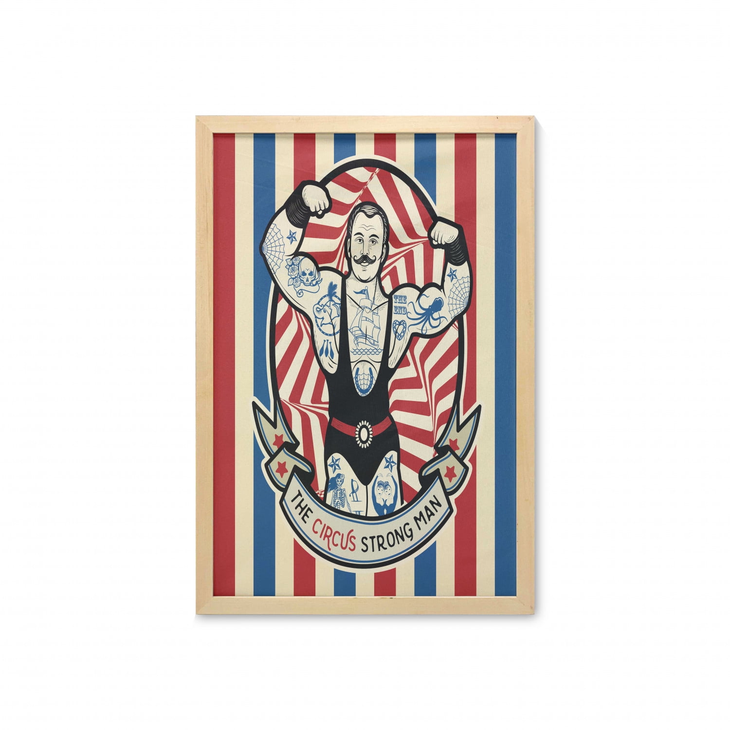 Vintage Circus Strongman Poster