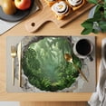 Broken Wall Tropical Placemats Set of 8 Palm Trees Green Botanical ...