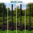 8-Pack 7ft Metal U Channel Fence Posts - Sturdy Step-in Poles, No Dig ...