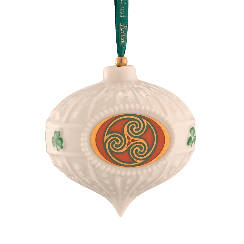 Belleek Triskelion Celtic Bauble Ornament, Cream - Walmart.com