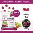 Beet Gummies with Grape Seed, COQ10 and Vitamins C & B12, 4000mg, 180 ...