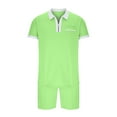 Pbnbp Suits For Men Short Sets 2 Piece Outfits Polo Shirt Fashion